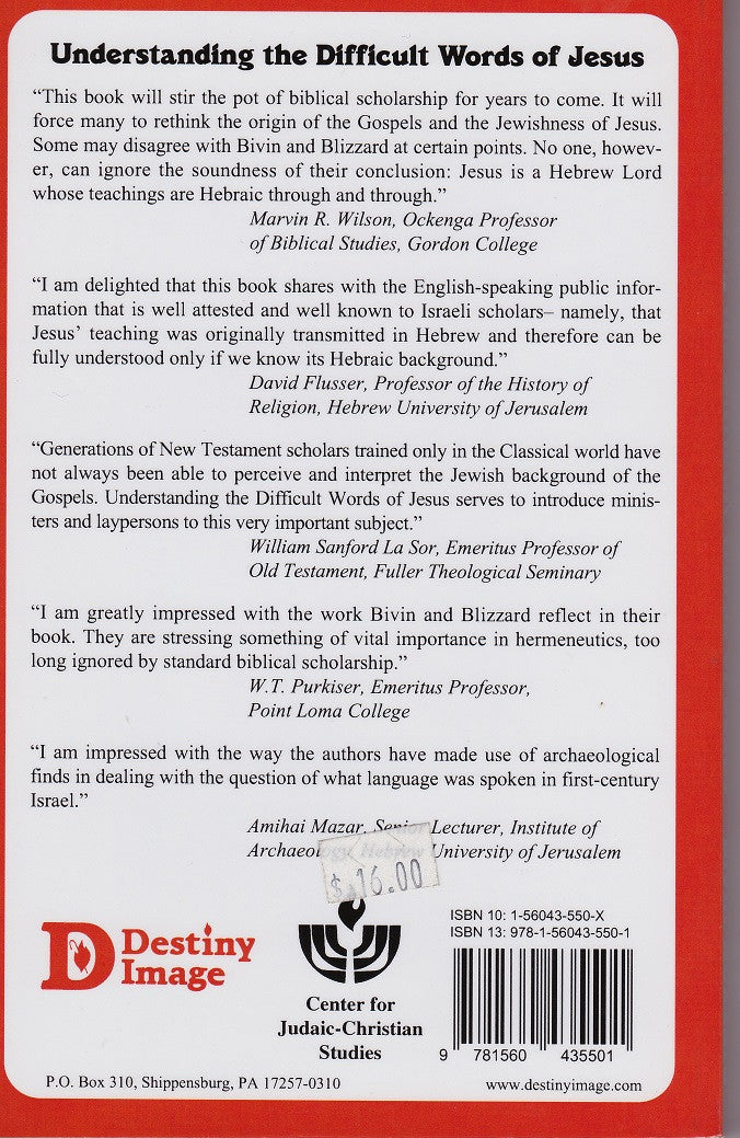 Understanding the Difficult Words of Jesus – Rock of Israel Store